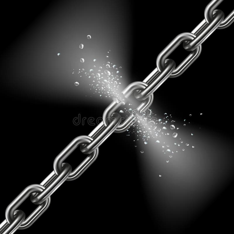 Chain breaking stock illustration. Illustration of metal - 6092066