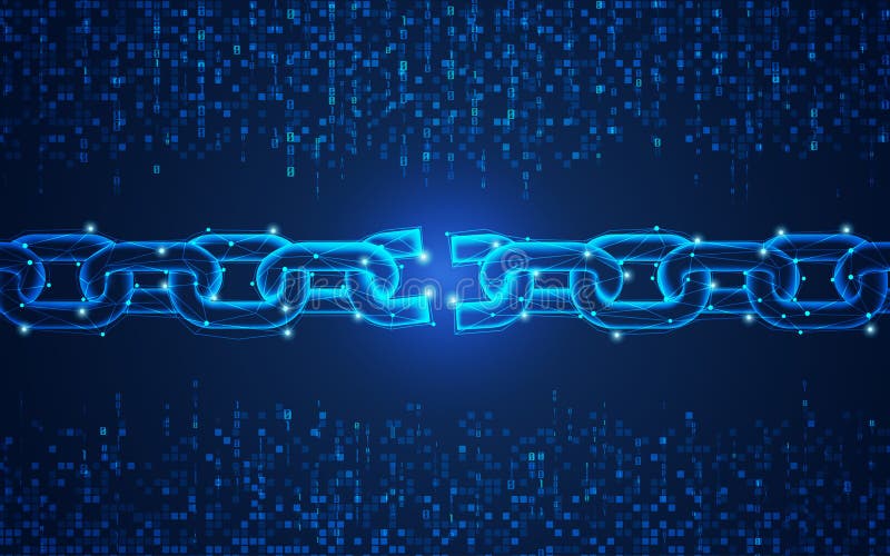 Broken chain stock vector. Illustration of concept, background - 149598207