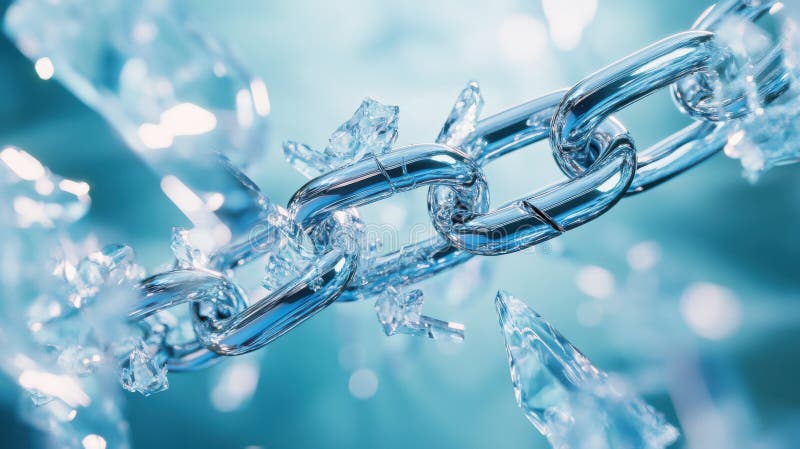 A Broken Chain 3D Broken Chain 2 Out of 4 Pieces of the Quality Stock ...