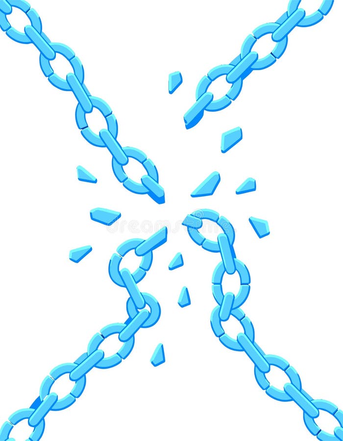 Broken Chain Exploding Freedom Independence Liberation Concept Art ...