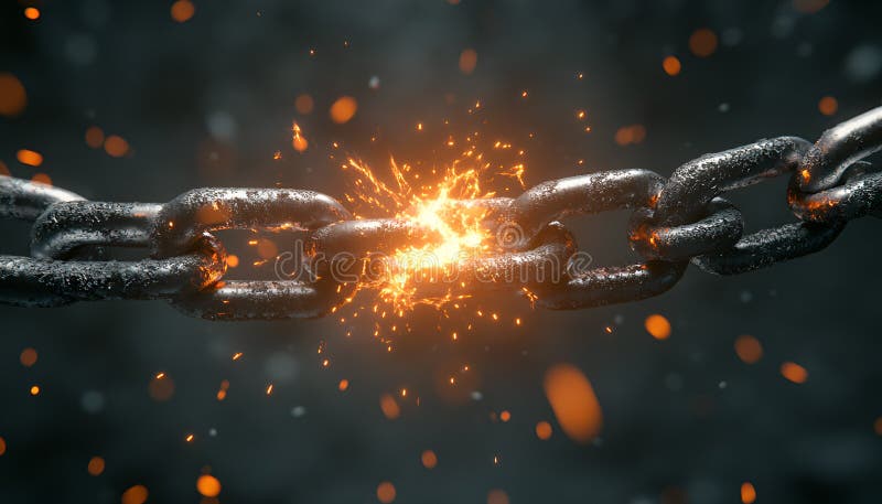 Broken Chain - Freedom and Separation Concept Stock Image - Image of ...