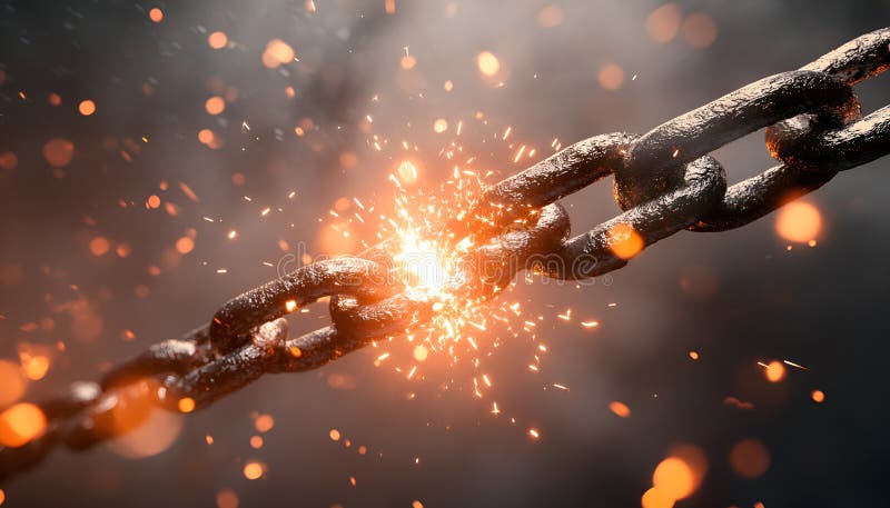 Broken Chain - Freedom and Separation Concept Stock Image - Image of ...