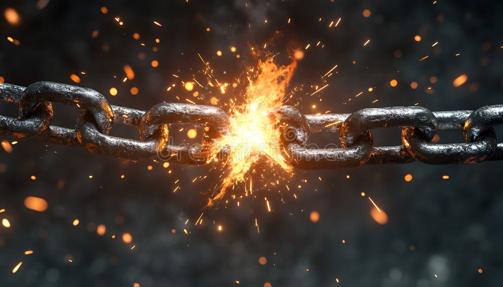 Broken Chain - Freedom and Separation Concept Stock Image - Image of ...