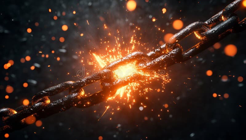 Broken Chain - Freedom and Separation Concept Stock Image - Image of ...
