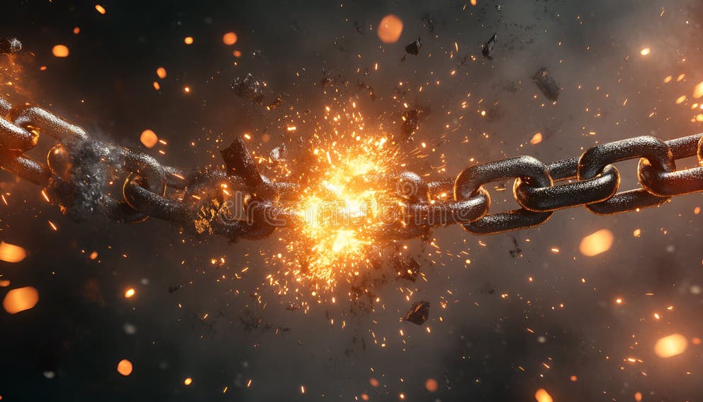 Broken Chain - Freedom and Separation Concept Stock Photo - Image of ...