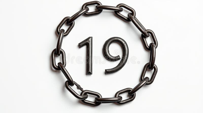 Broken Chain Icon. Freedom Symbol in Negative Space Stock Illustration ...