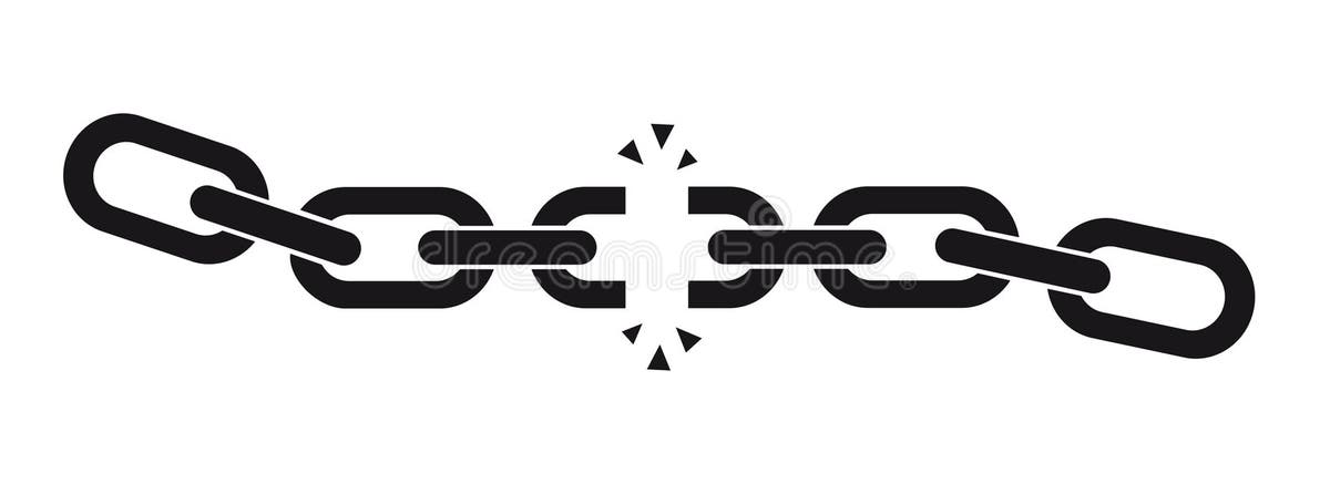 Broken Chain Silhouette Vector Stock Illustrations – 205 Broken Chain ...