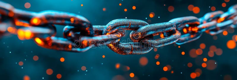 Broken Chain Link Concept Symbolizes Vulnerability Fragility Connection ...