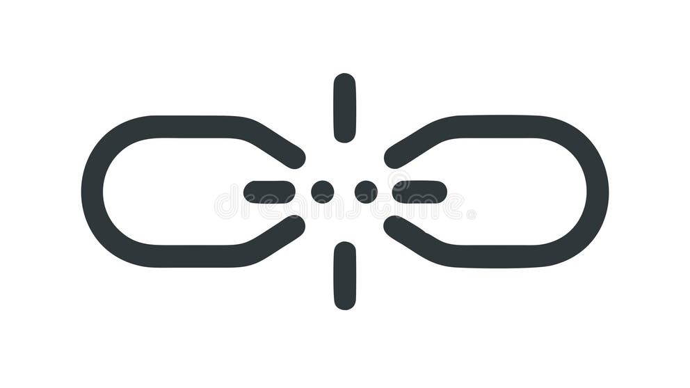 Broken Chain Link Connection Icon, Disconnection, Failure, Vector ...