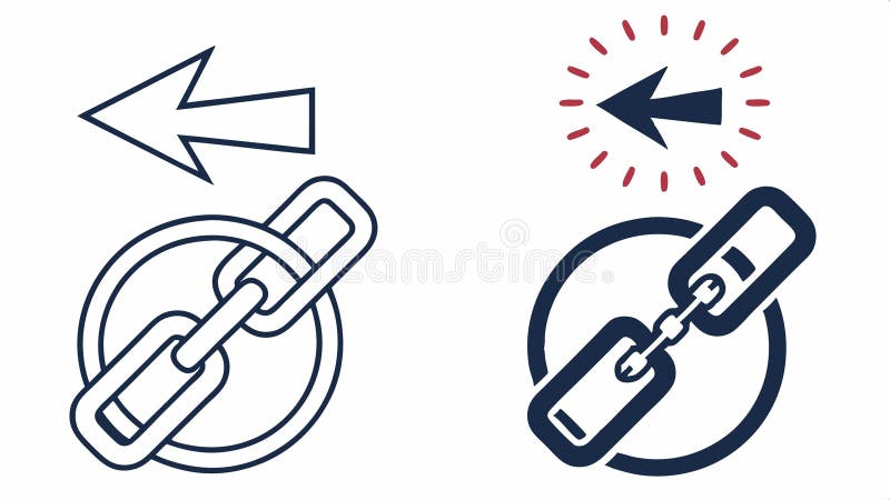 Broken Chain Link, Disconnection and Break Symbol. Vector Design ...