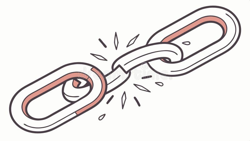 Broken Chain Link Disconnection and Weakness Symbol for Safety Vector ...