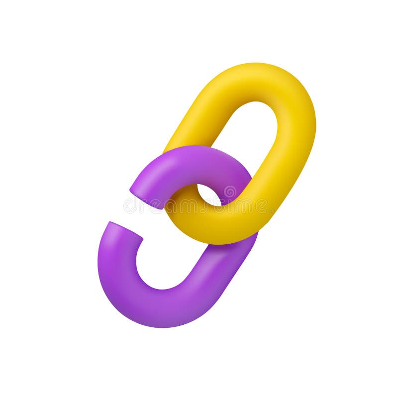 Broken Chain Link Vector 3d Icon Stock Illustration - Illustration of ...