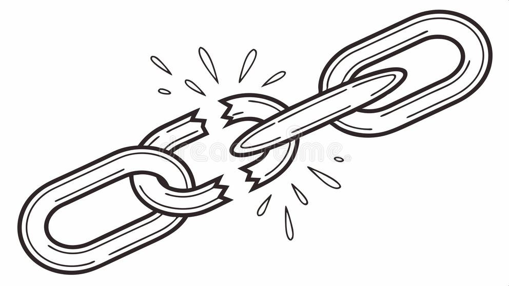 Broken Chain Link, Weakness, Failure, and Disconnection Vector Design ...