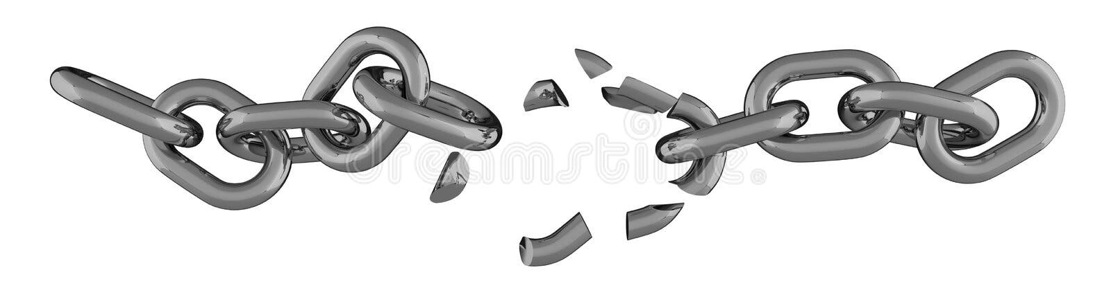 Broken Chain or Weakness Outline Icon. Broken Connection Vector ...