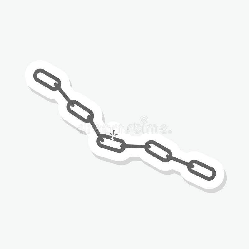 Broken Chain Sign Icon Stock Illustrations – 1,370 Broken Chain Sign ...