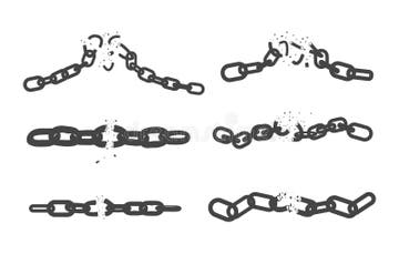 Broken Chain Silhouette, Broken Chains Vector, Freedom Broken Chain ...