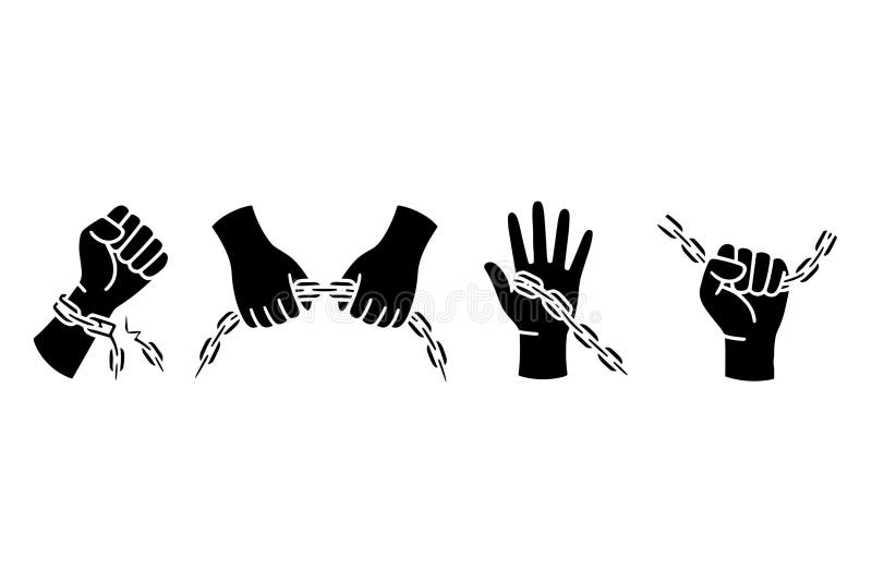 Hand Breaking Chains Stock Illustrations – 304 Hand Breaking Chains ...