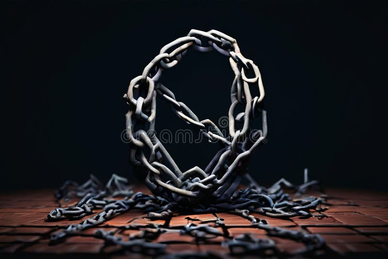 Broken Chains Pixelated Image of Broken Chains with a Macroreali Stock ...