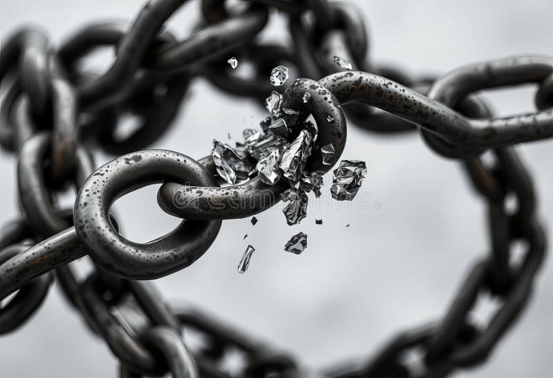 Broken Chains Pixelated Image of Broken Chains with a Macroreali Stock ...
