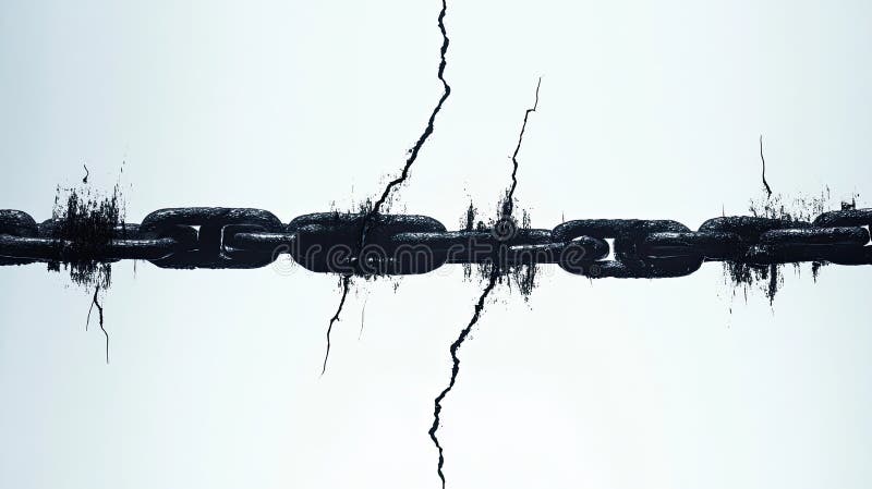 Broken Chains Symbolize Liberation and Freedom from Confinement in a ...