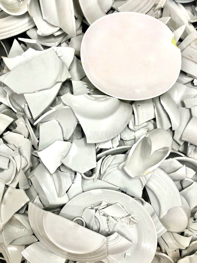 Broken chinaware stock image. Image of circle, isolated - 167650729