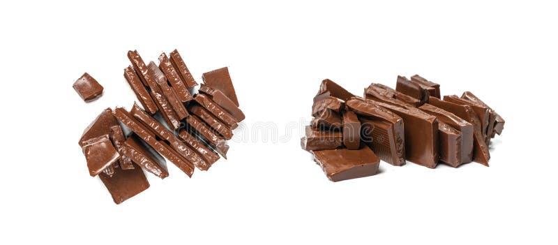 Broken Chocolate Bar Stack, Isolated. Milk Chocolate Square Pieces ...