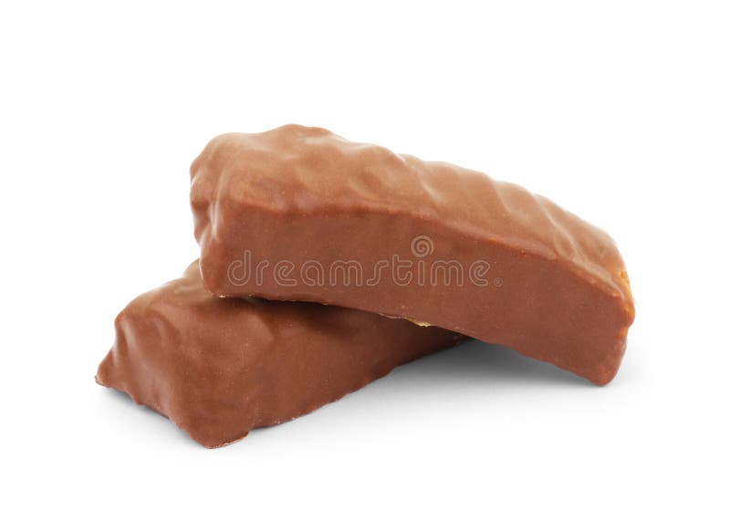 Broken Chocolate Bar on a White Background Stock Photo - Image of choc ...