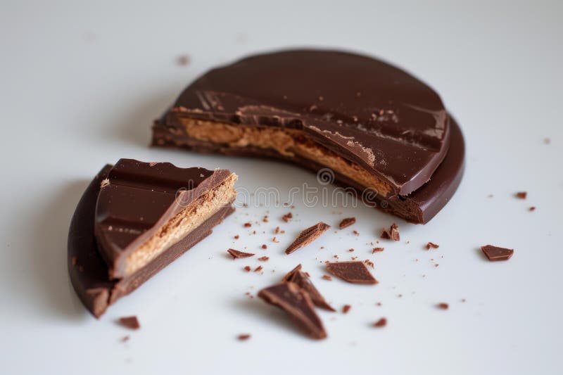 Broken Chocolate Circle Bitten Piece Stock Photos - Free & Royalty-Free ...