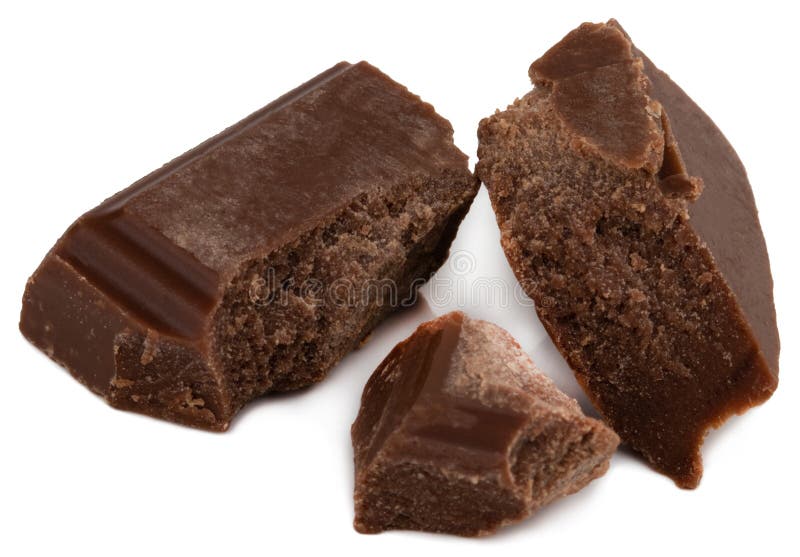 Broken Chocolate Pieces Isolated on White Background Stock Image ...