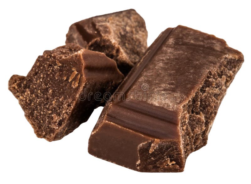Broken Chocolate Pieces Isolated on White Background Stock Photo ...
