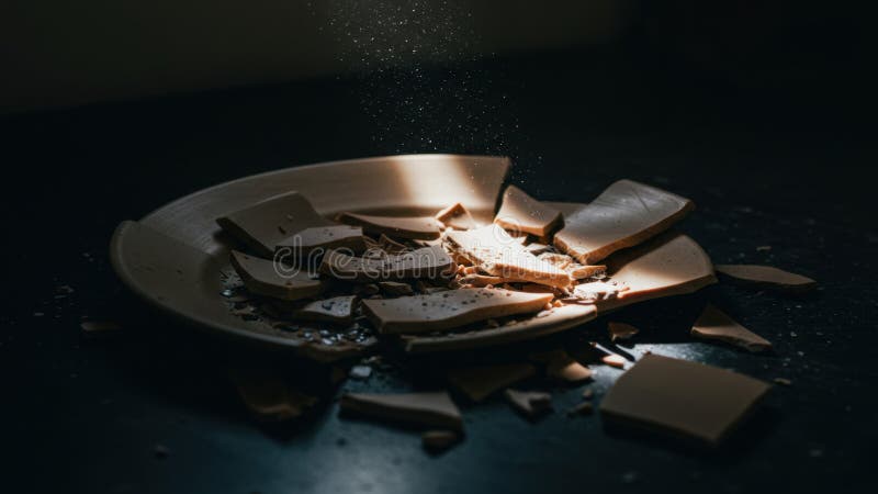 Broken Chocolate Plate stock illustration. Illustration of artistic ...