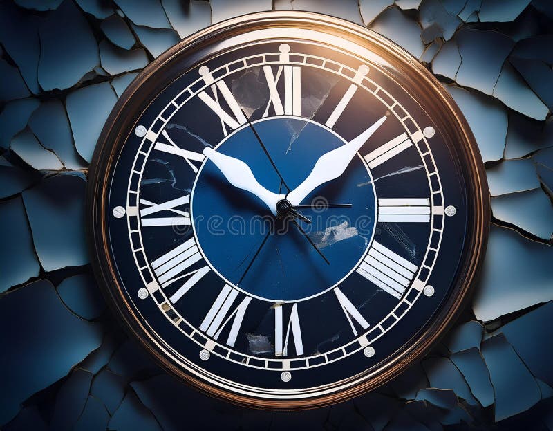 A Broken Clock with Hands Stuck at Midnight, Echoing the Timeless ...