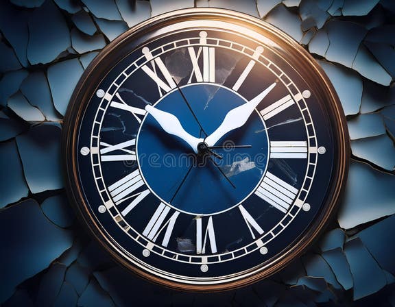 A Broken Clock with Hands Stuck at Midnight, Echoing the Timeless ...