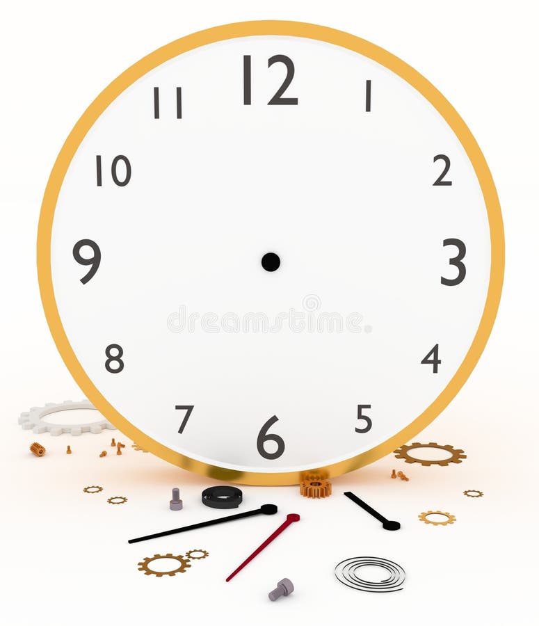 Broken Clock stock illustration. Illustration of repair - 50152862