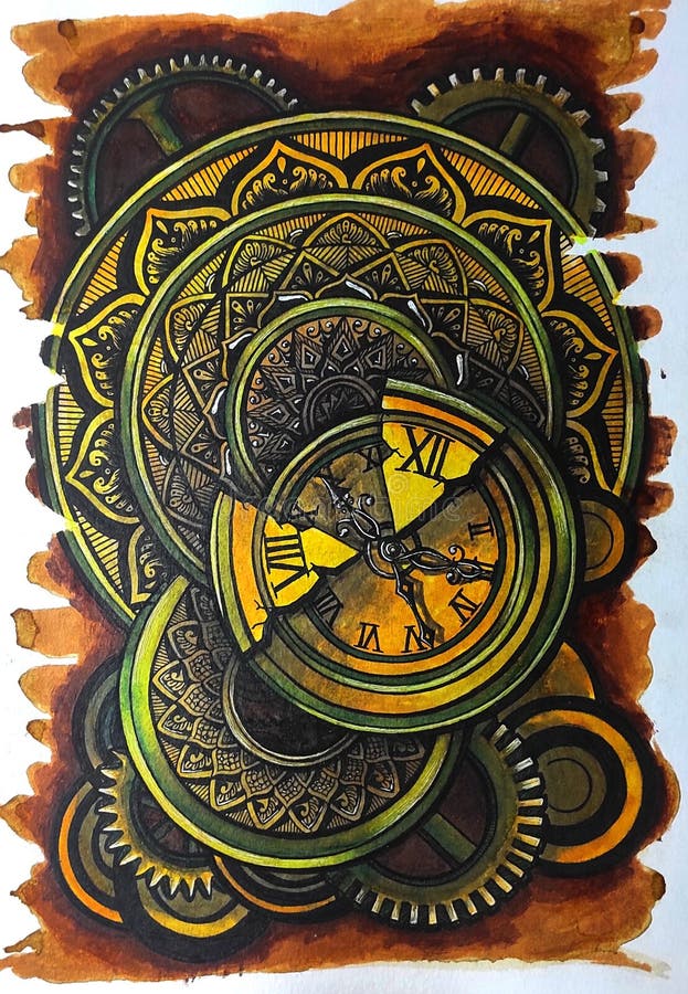 Steampunk Broken Clock Tattoo