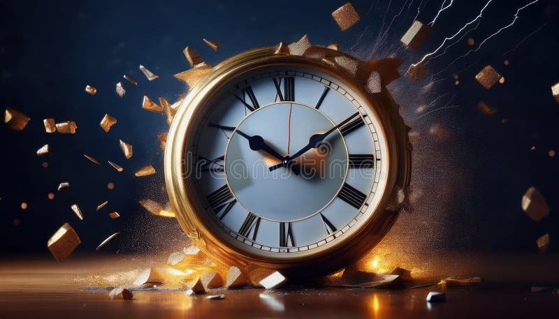 Firefly Clock Fragments Scatter after Lightning Strike, Creating a ...