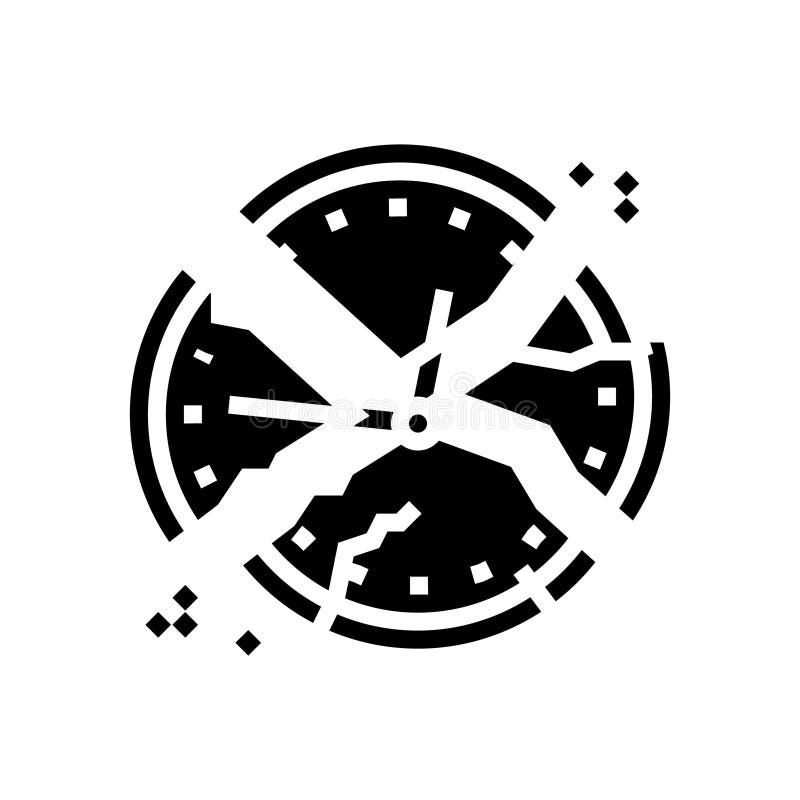 Broken Clock Sad Mood Glyph Icon Vector Illustration Stock Vector ... Broken Clock Sad Mood Glyph Icon Vector Illustration Stock Vector ...