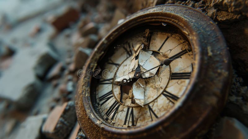 A Broken Clock Stopped when the Earthquake Hit. it Shows the Time in ...