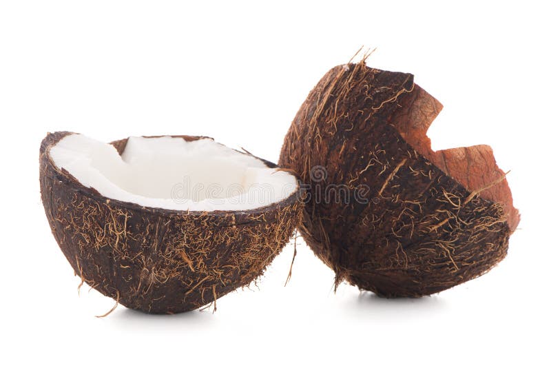 Broken coconut stock photo. Image of brown, exotic, tropical - 107057674