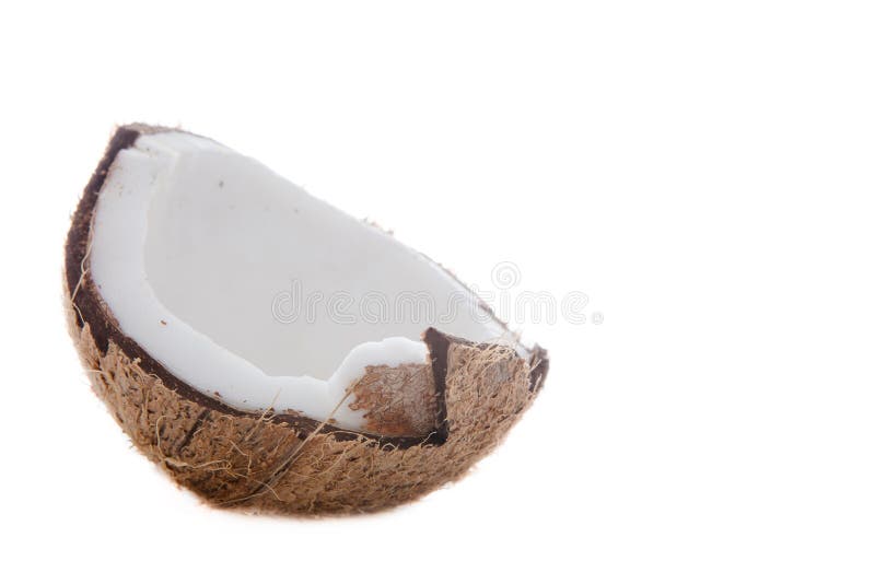 Broken coconut stock image. Image of nutshell, fruit - 44190579