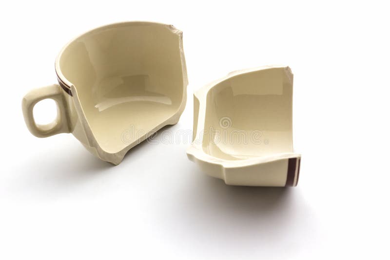 Broken coffee cups. stock image. Image of break, division - 42318175