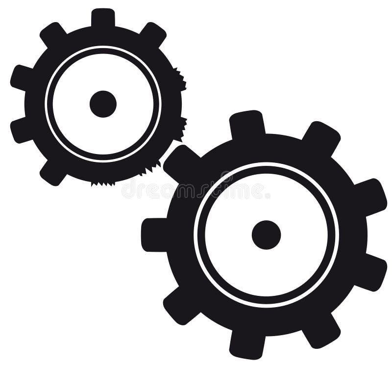 Broken cogwheel stock illustration. Illustration of machinery - 48908624