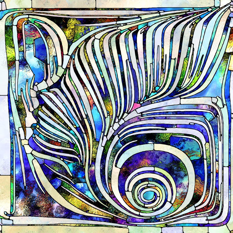 Digital Stained Glass stock illustration. Illustration of colored ...