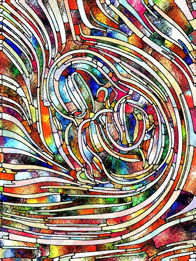 Digital Stained Glass stock illustration. Illustration of element ...