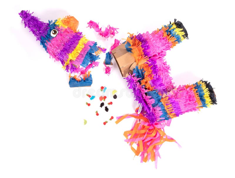Broken Pinata stock photo. Image of summertime, girl - 11005924