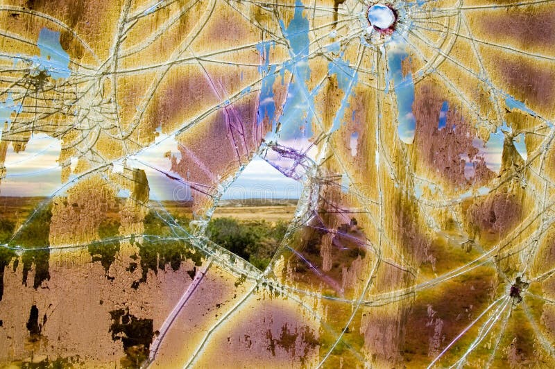 Broken colorful window. stock image. Image of damage, destruction - 5449473