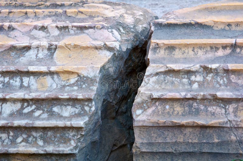 Broken column stock photo. Image of excavation, antique - 12705334