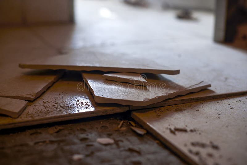 Broken and Complete Tiles when Floor Tiles are Laid in a House ...