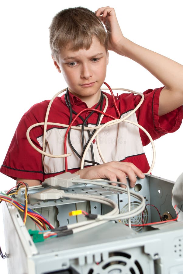 Broken computer stock image. Image of computer, work - 18931645