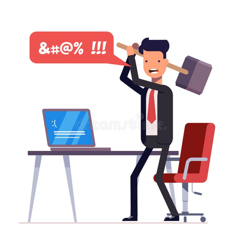 Angry Computer Stock Illustrations – 4,882 Angry Computer Stock ...